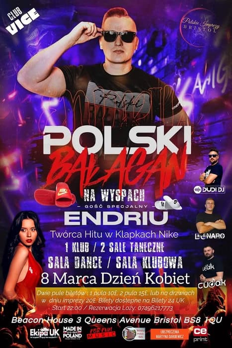 Endriu | Polski Bałagan na Wyspach ⭐️ | Dzień Kobiet ⭐️ Bristol - Bilety 24